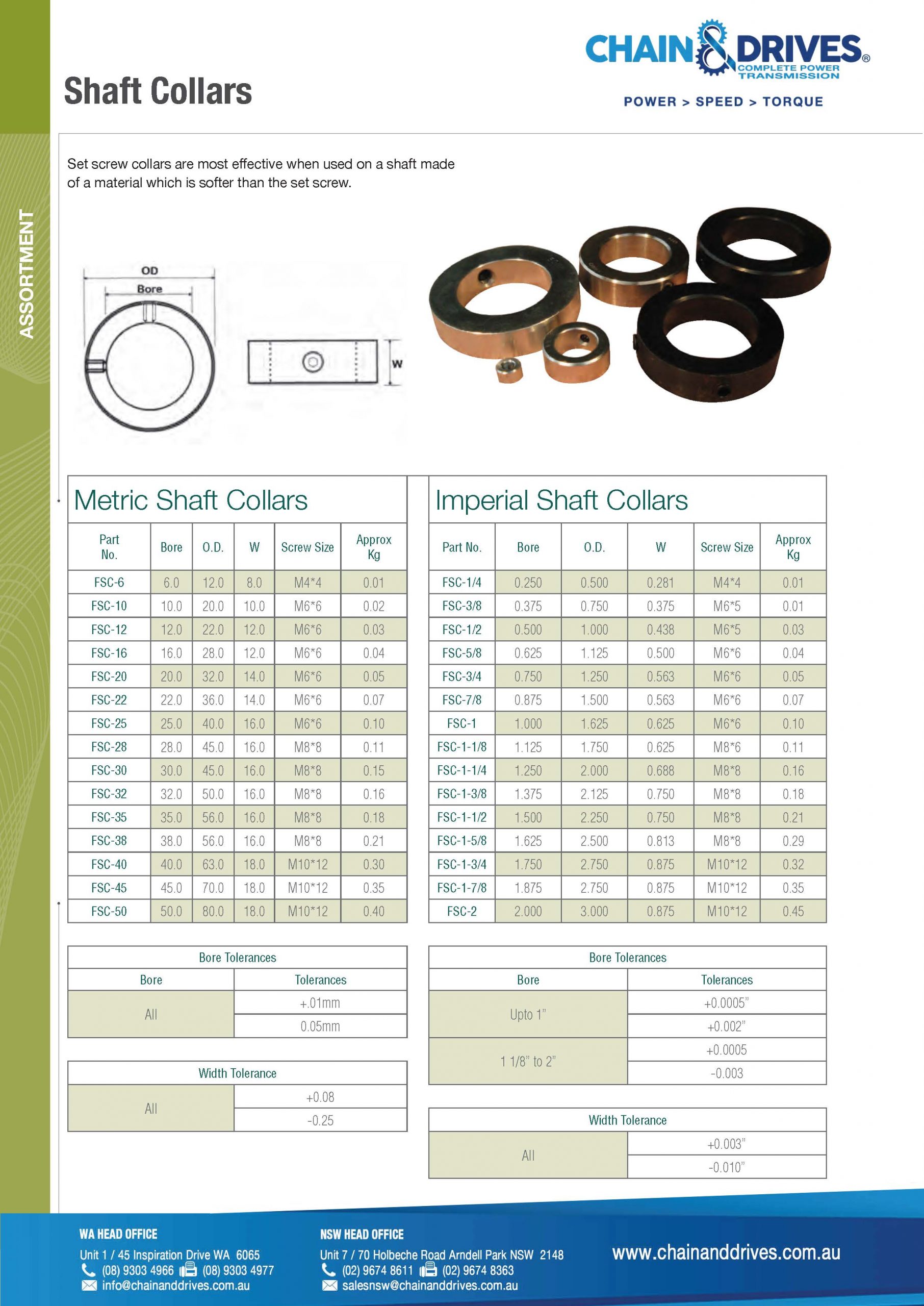 Shaft Collars | Power Transmission Supplies | Chain & Drives